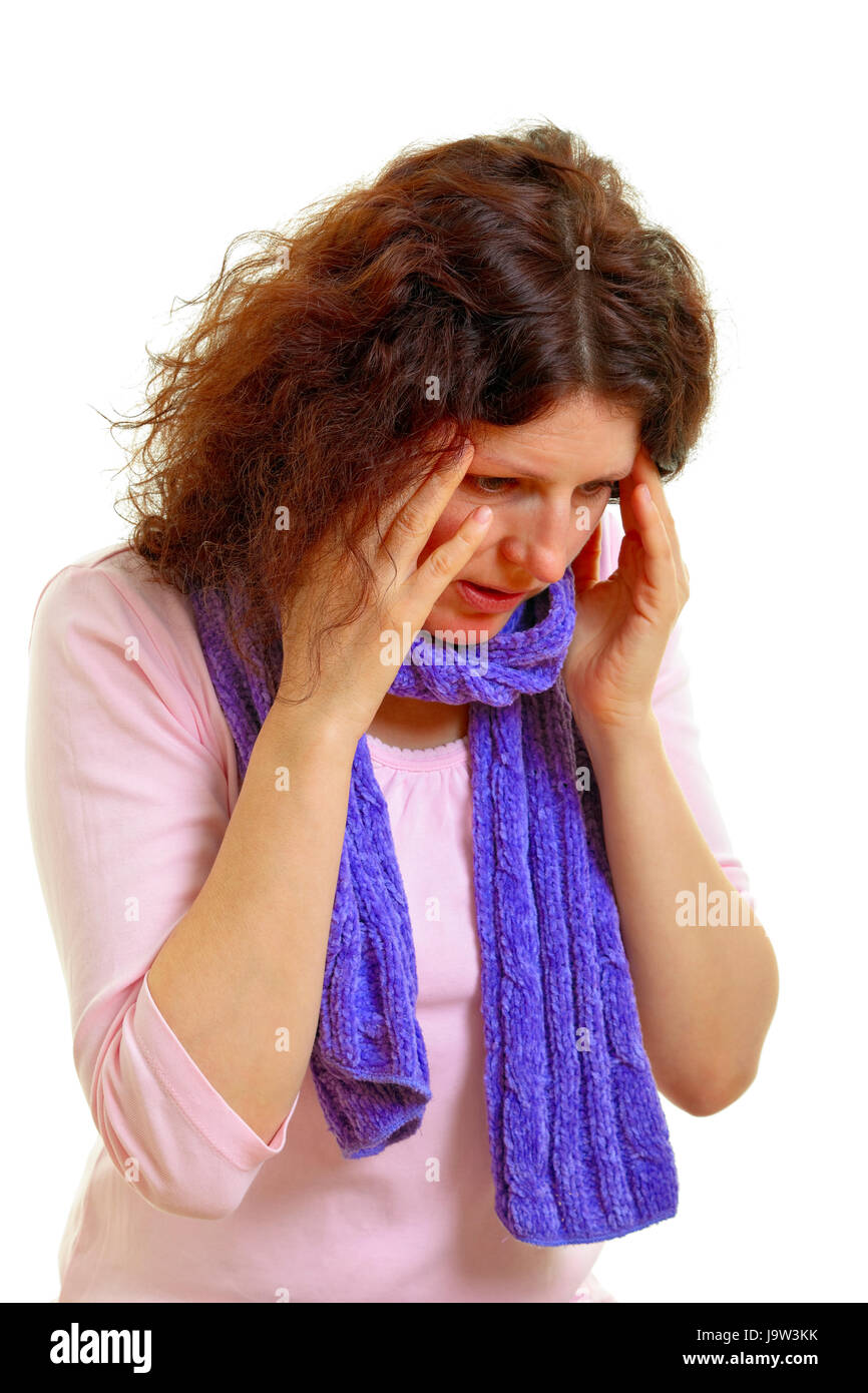 woman, female, portrait, headache, migraine, young, younger, girl ...