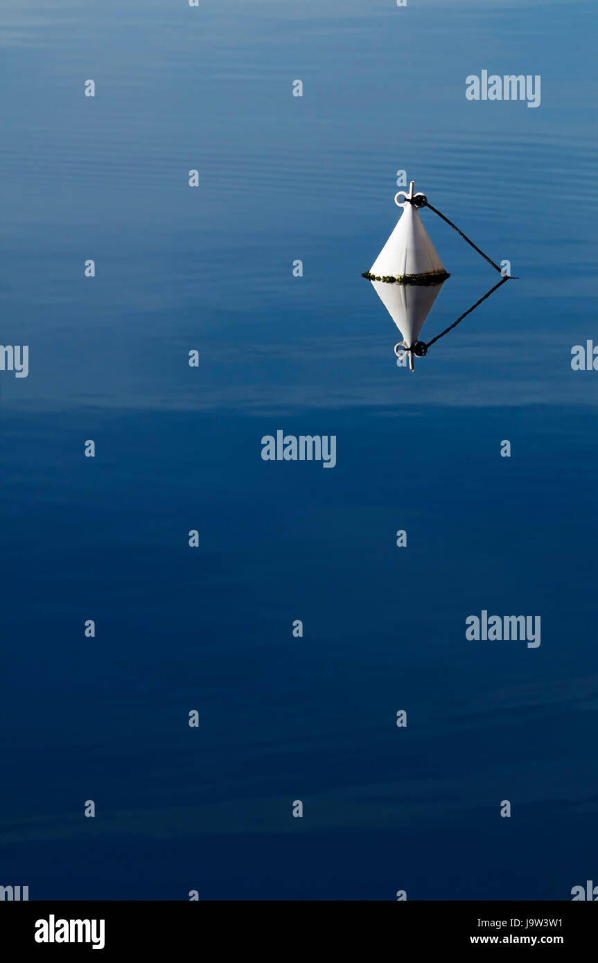 blue, reflection, buoy, water, blue, maritime, reflection, harbor ...