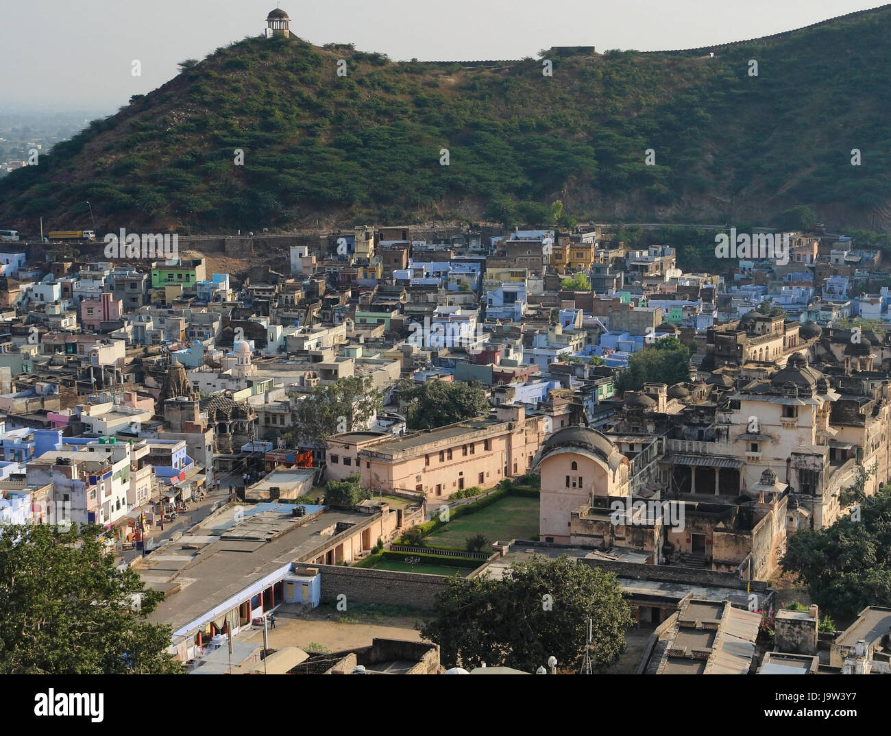 house, building, city, town, india, aerial photograph, style of ...