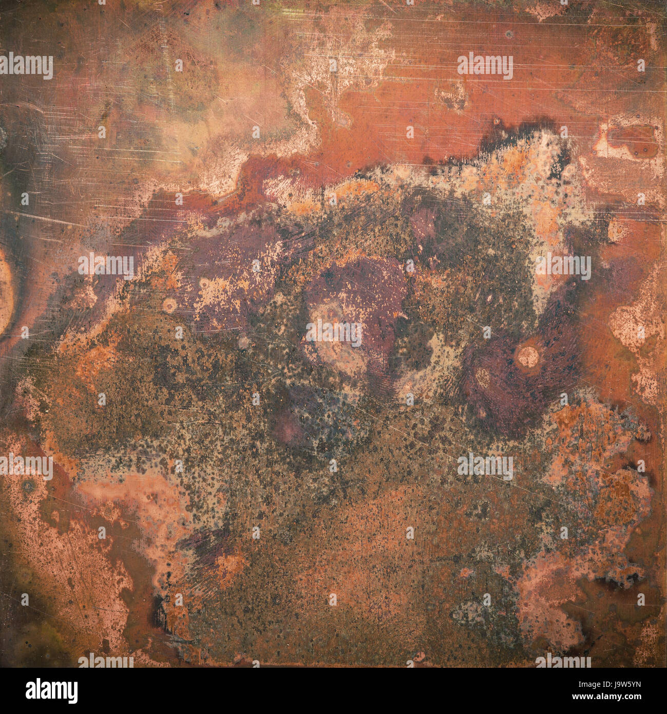 Aged copper plate texture, old worn metal background Stock Photo - Alamy