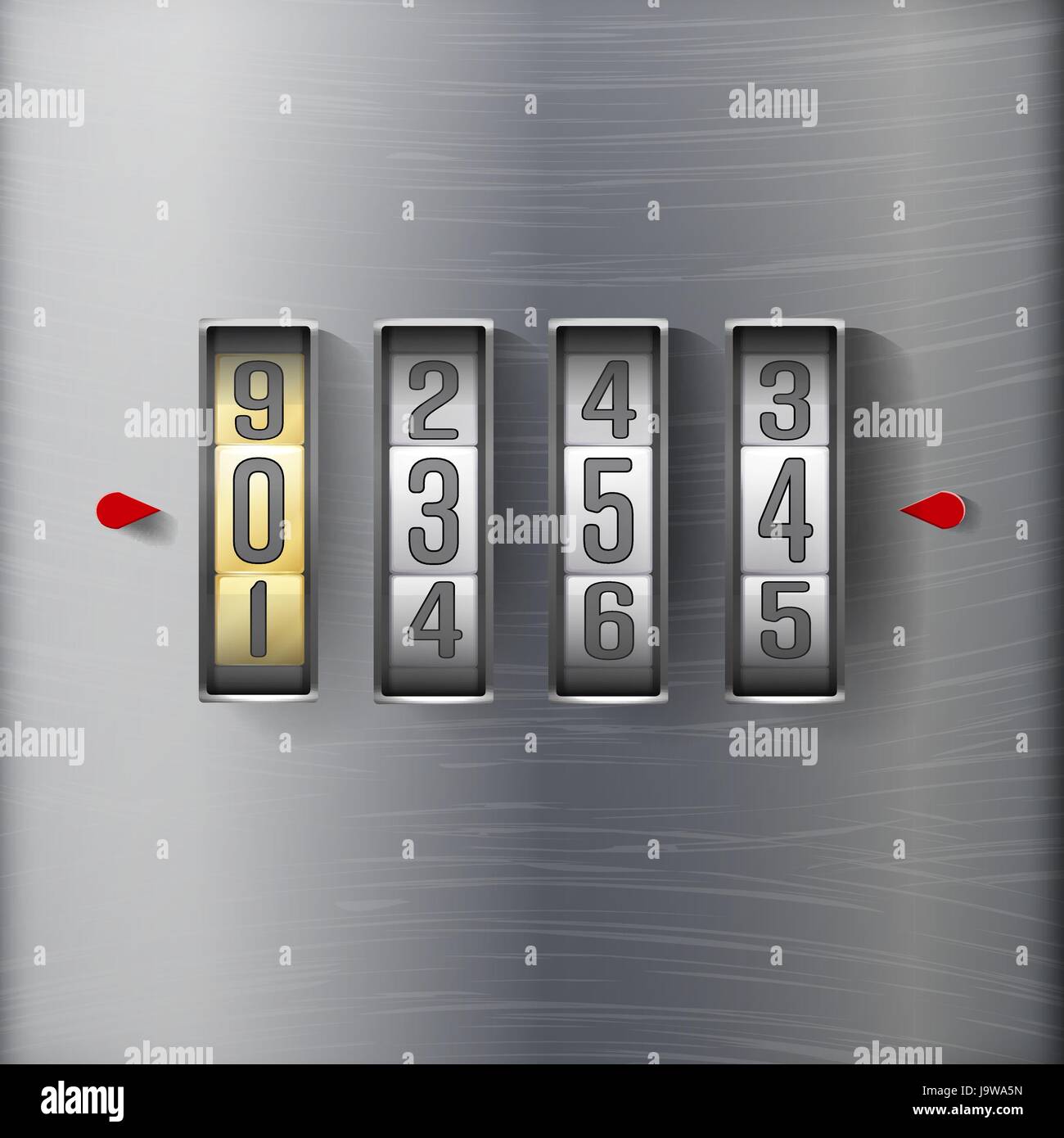 Numbers key code Stock Vector Images - Alamy