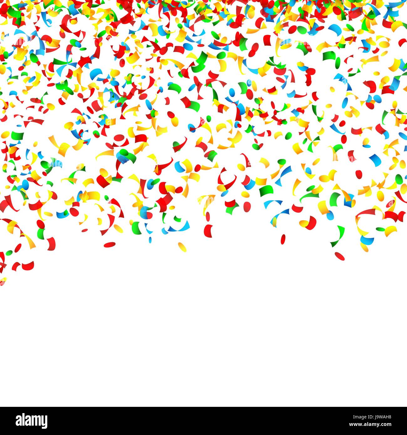 Confetti Falling Vector. Bright Explosion Isolated On White. Background ...