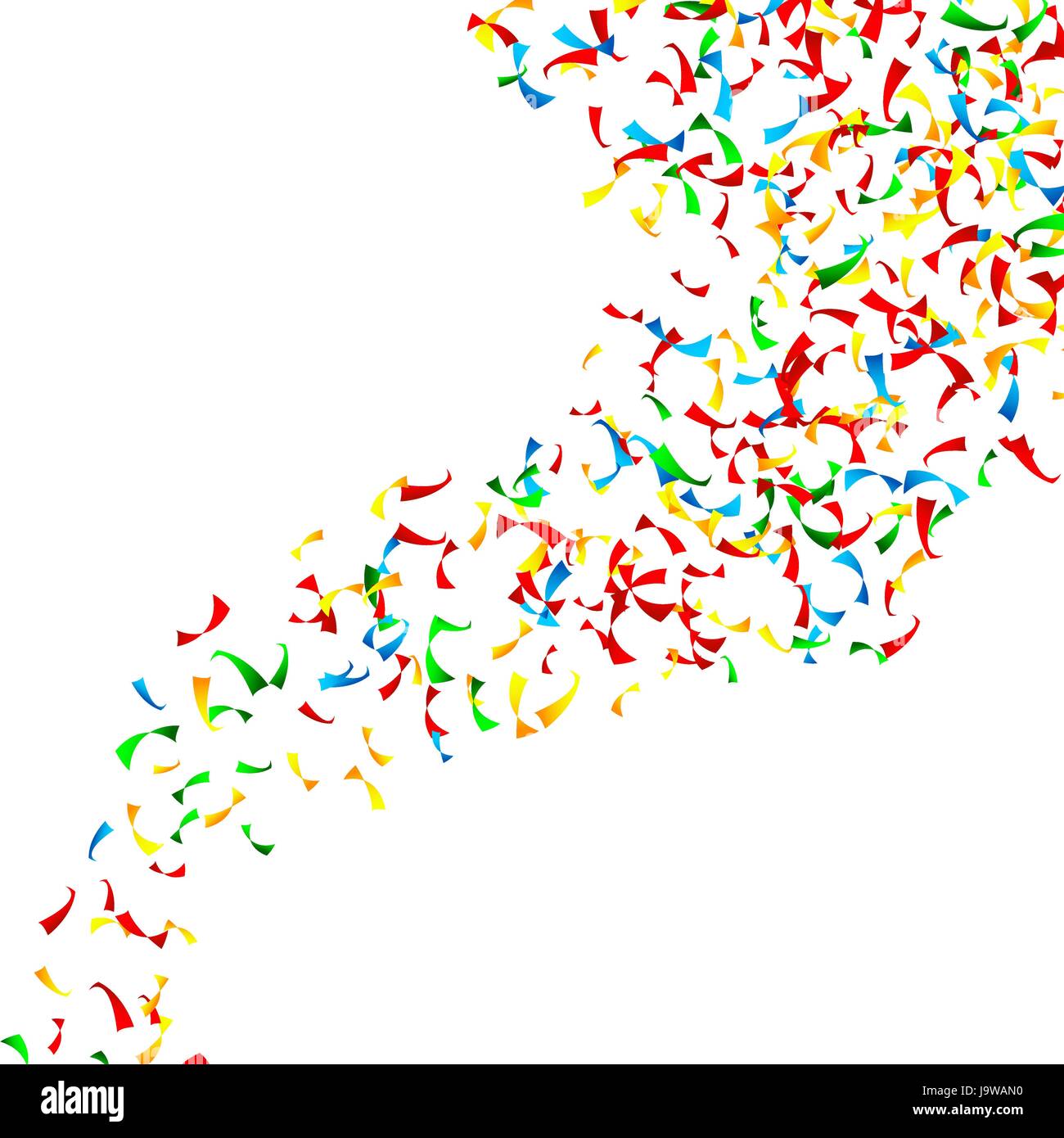 Confetti Falling Vector. Bright Explosion Isolated On White. Background ...
