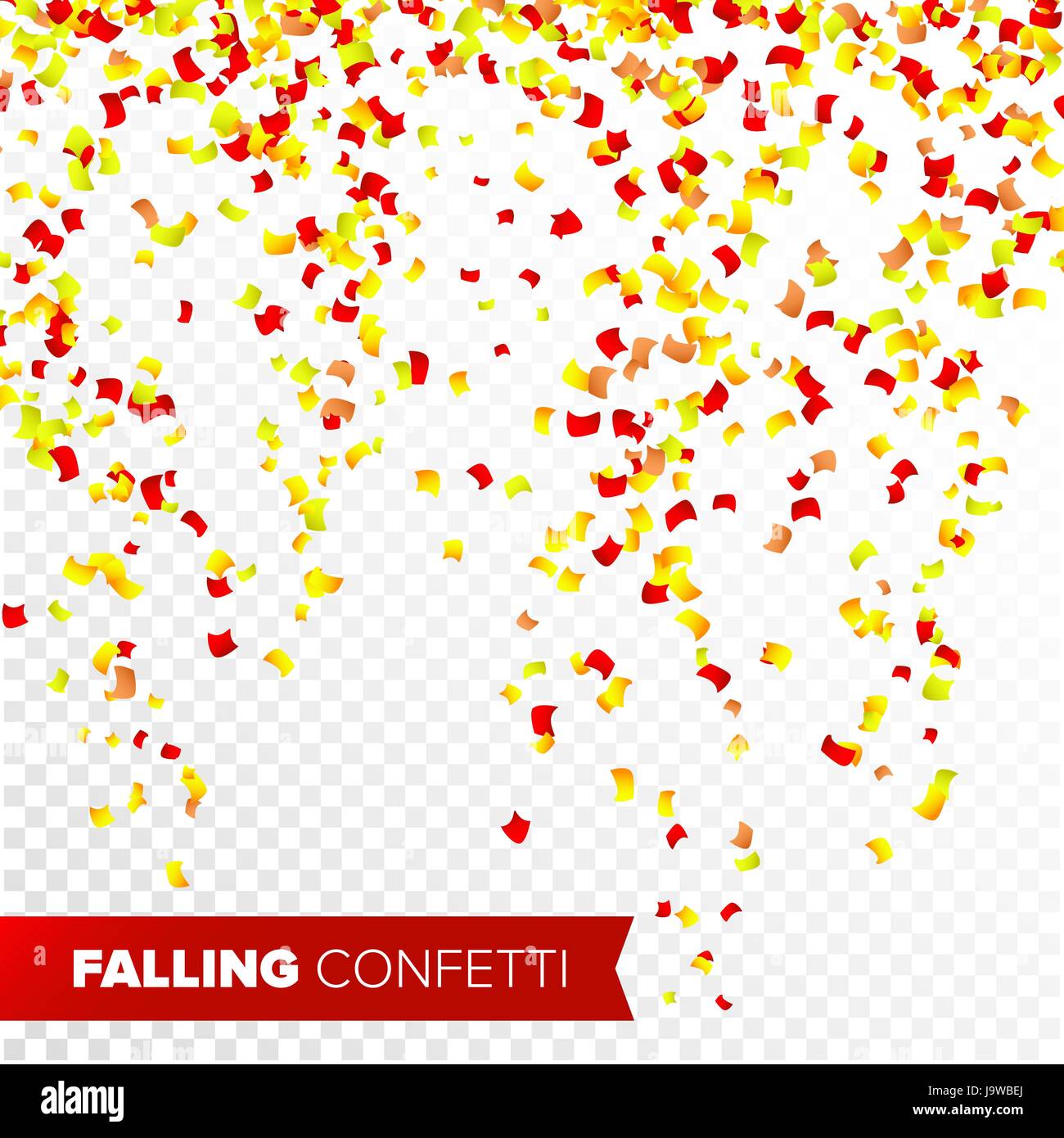Confetti Falling Vector. Bright Explosion Isolated On White. Background ...