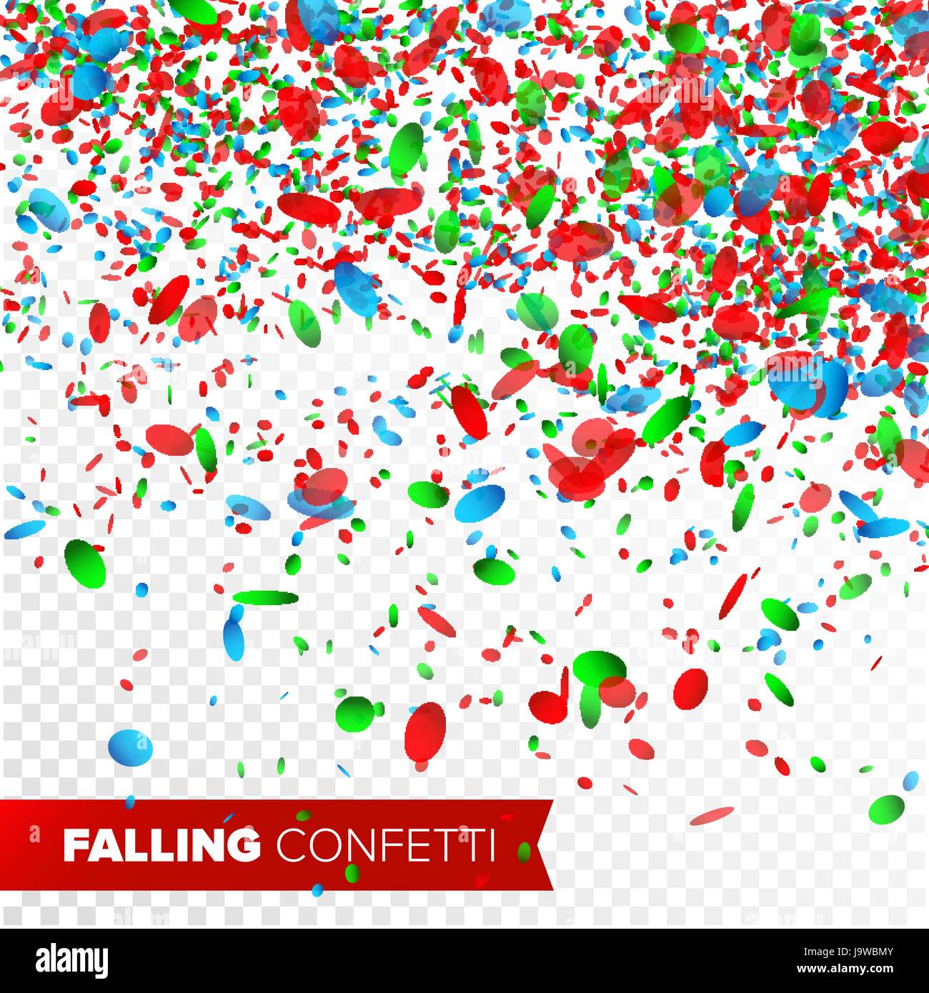 Confetti Falling Vector. Bright Explosion Isolated On White. Background ...