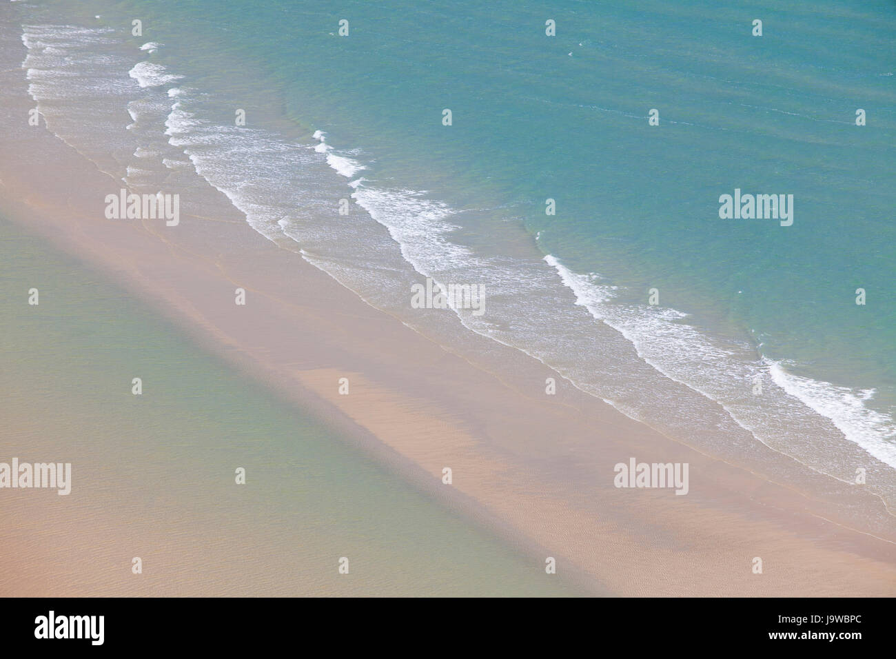 Wave and sand beach for background. Beautiful beach surface texture ...