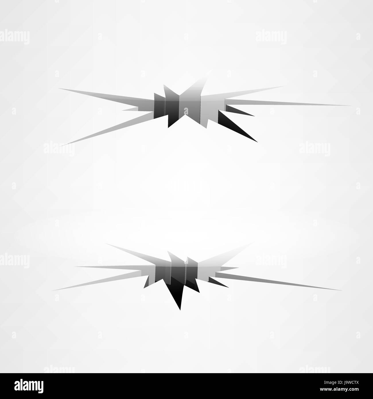 Cracks In The Ground Vector. Ground Crack Set. Effect Damaged After ...