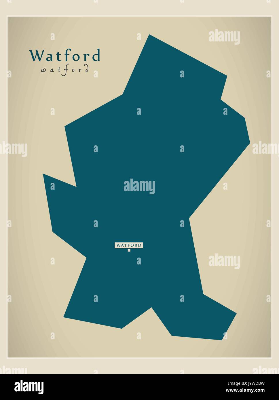 Map of watford Stock Vector Images - Alamy