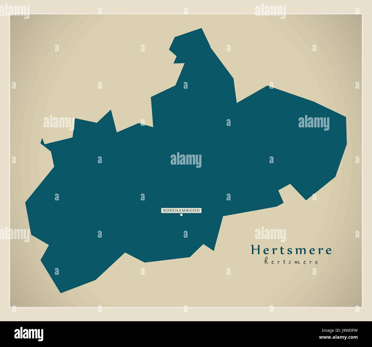 Hertfordshire Map High Resolution Stock Photography and Images - Alamy