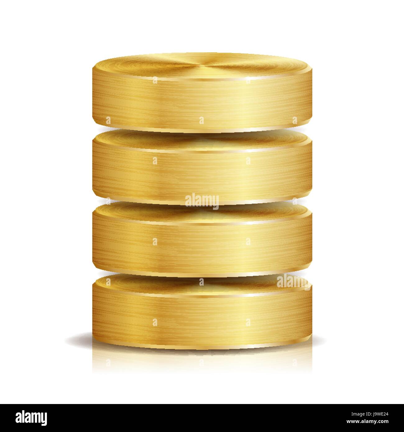 Network Database Disc Icon Vector. Realistic Illustration Of Computer ...
