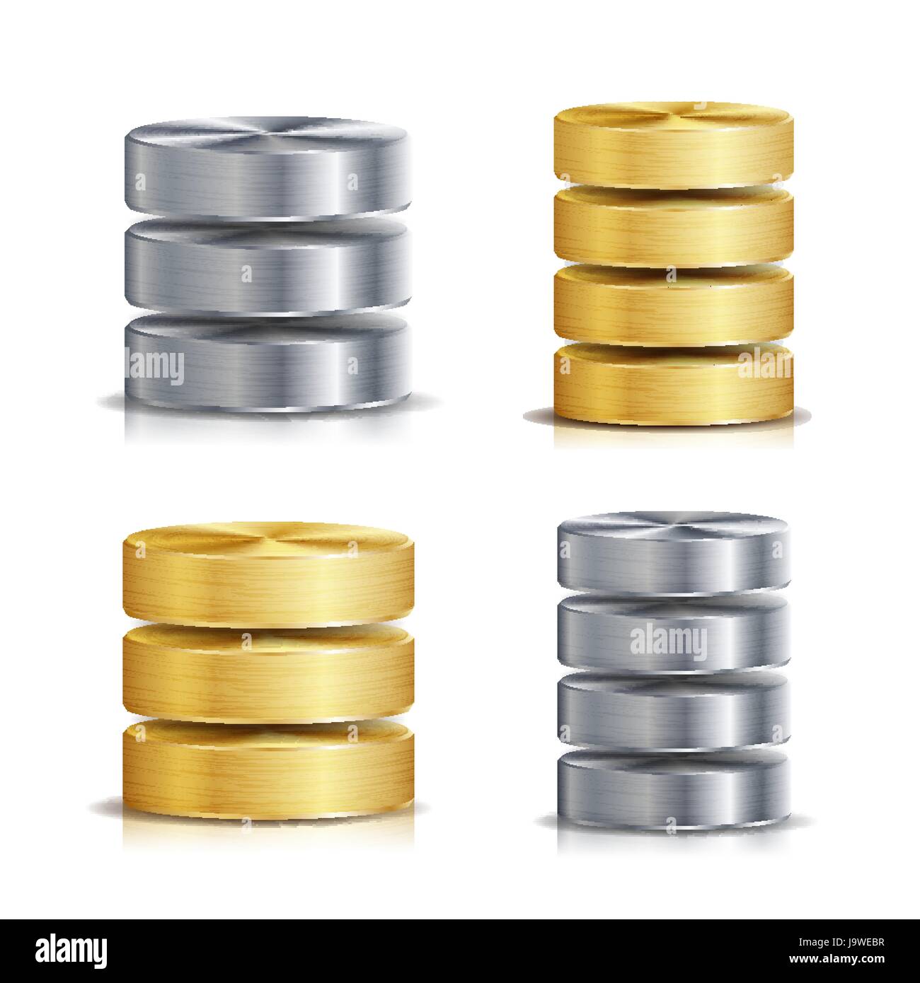 Network Database Disc Icon Vector. Realistic Illustration Of Computer ...