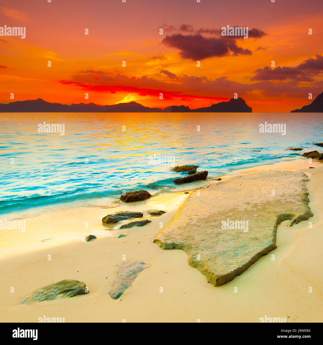 sunset, beach, seaside, the beach, seashore, sunrise, dawn, landscape ...