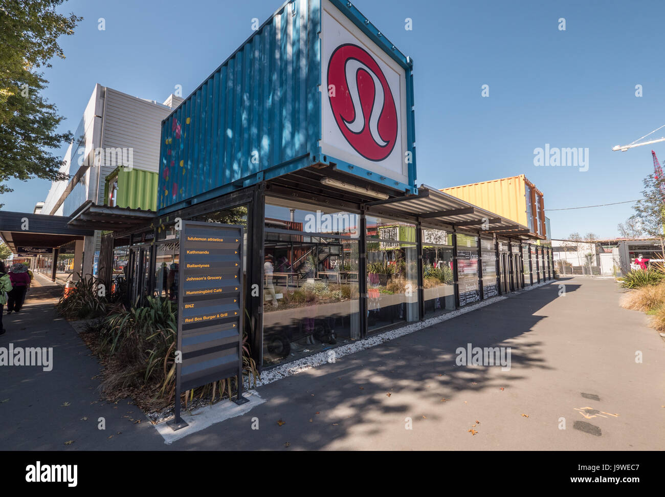 Old shipping containers used as temporary shops and buildings after the ...