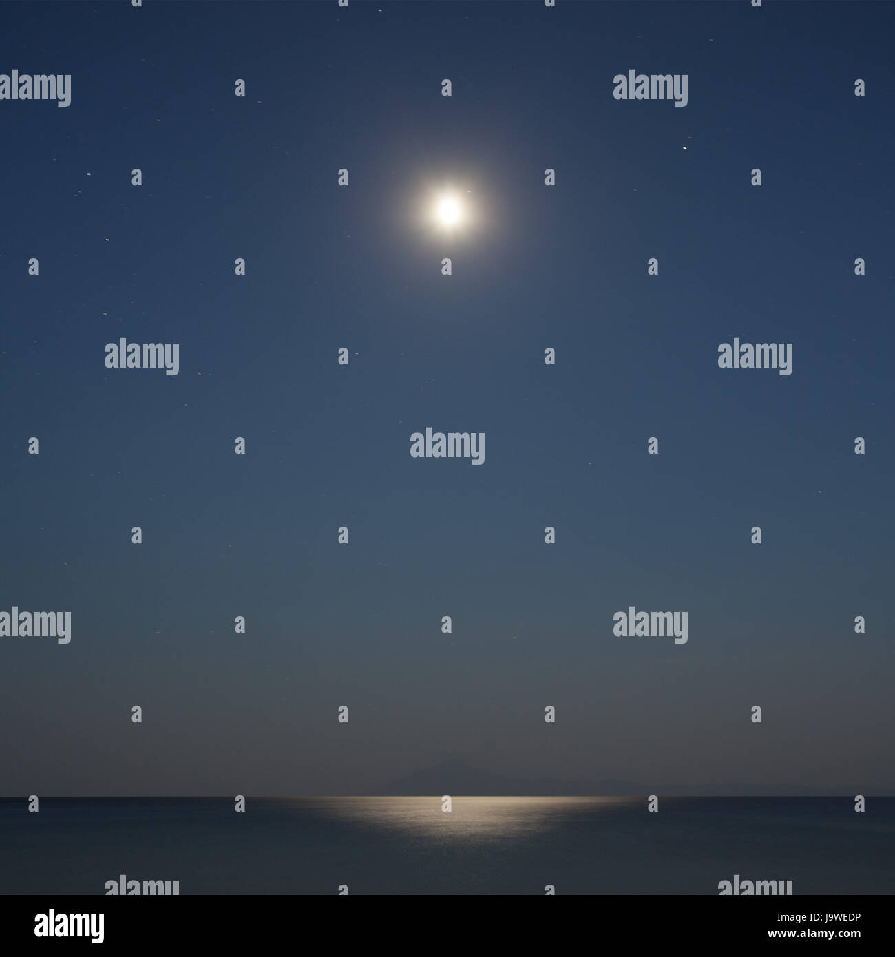 Moon over sea Stock Photo - Alamy