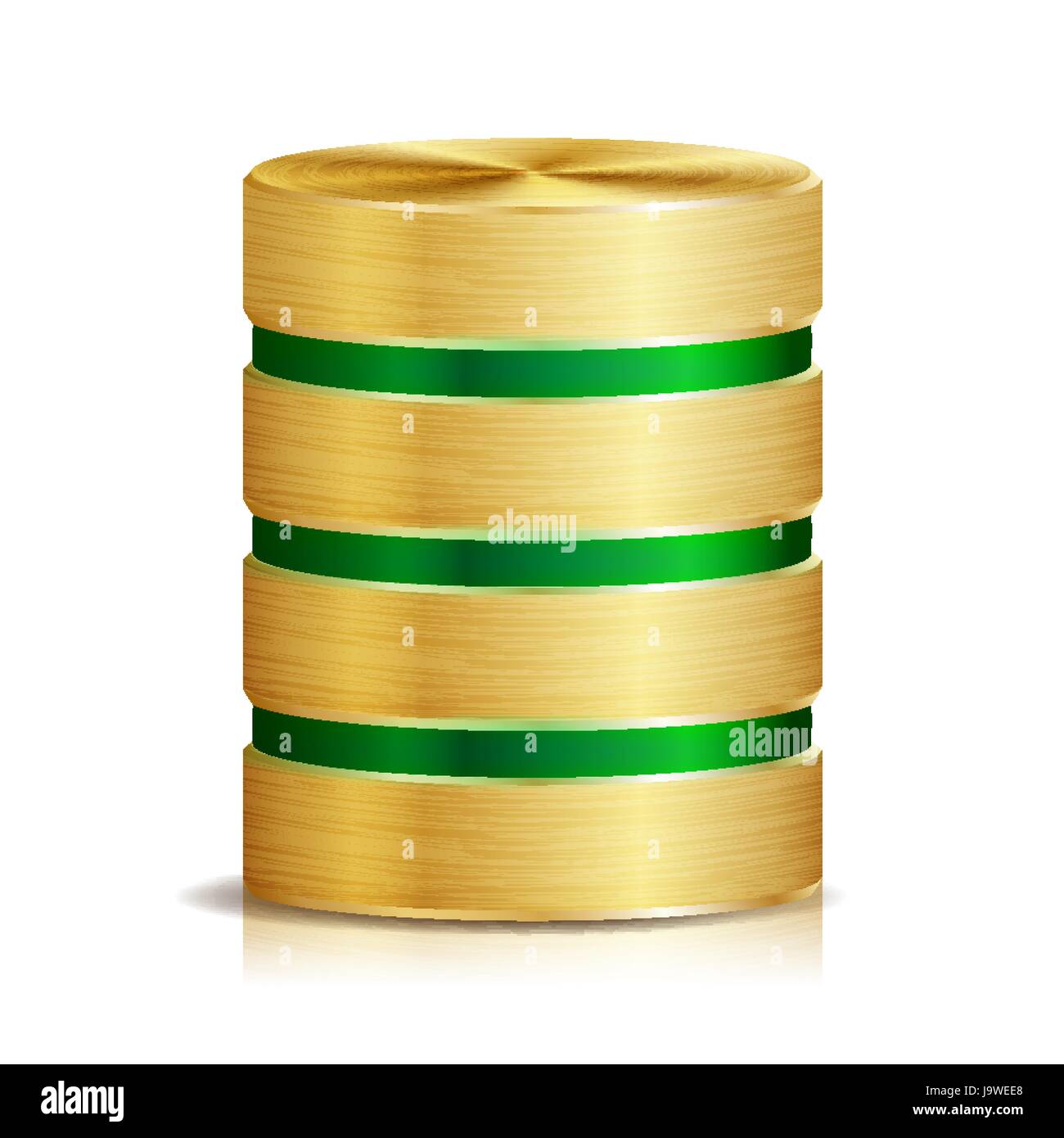 Network Database Disc Icon Vector Set. Realistic Illustration Of ...