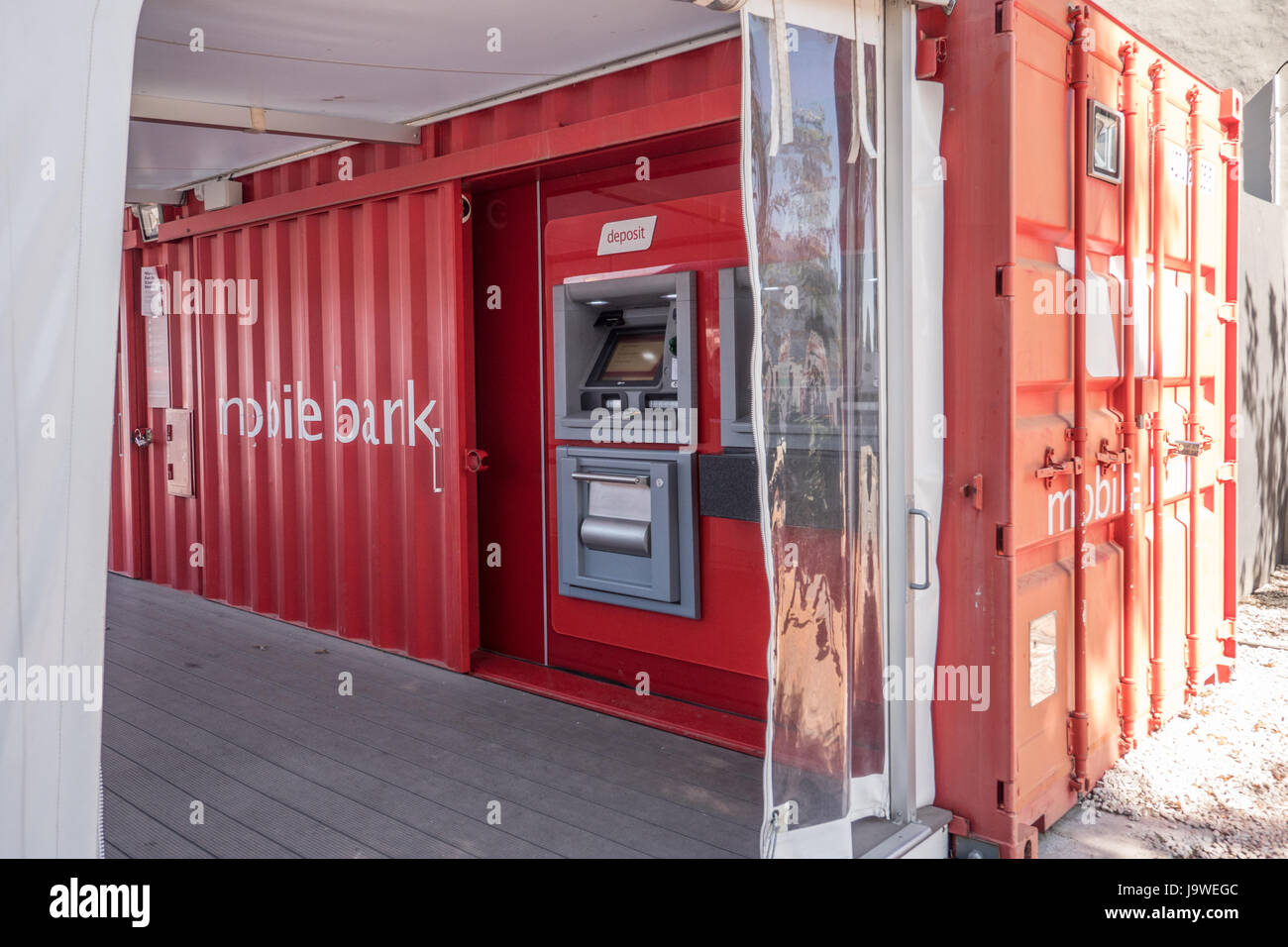 Old shipping containers used as temporary shops and buildings after the ...
