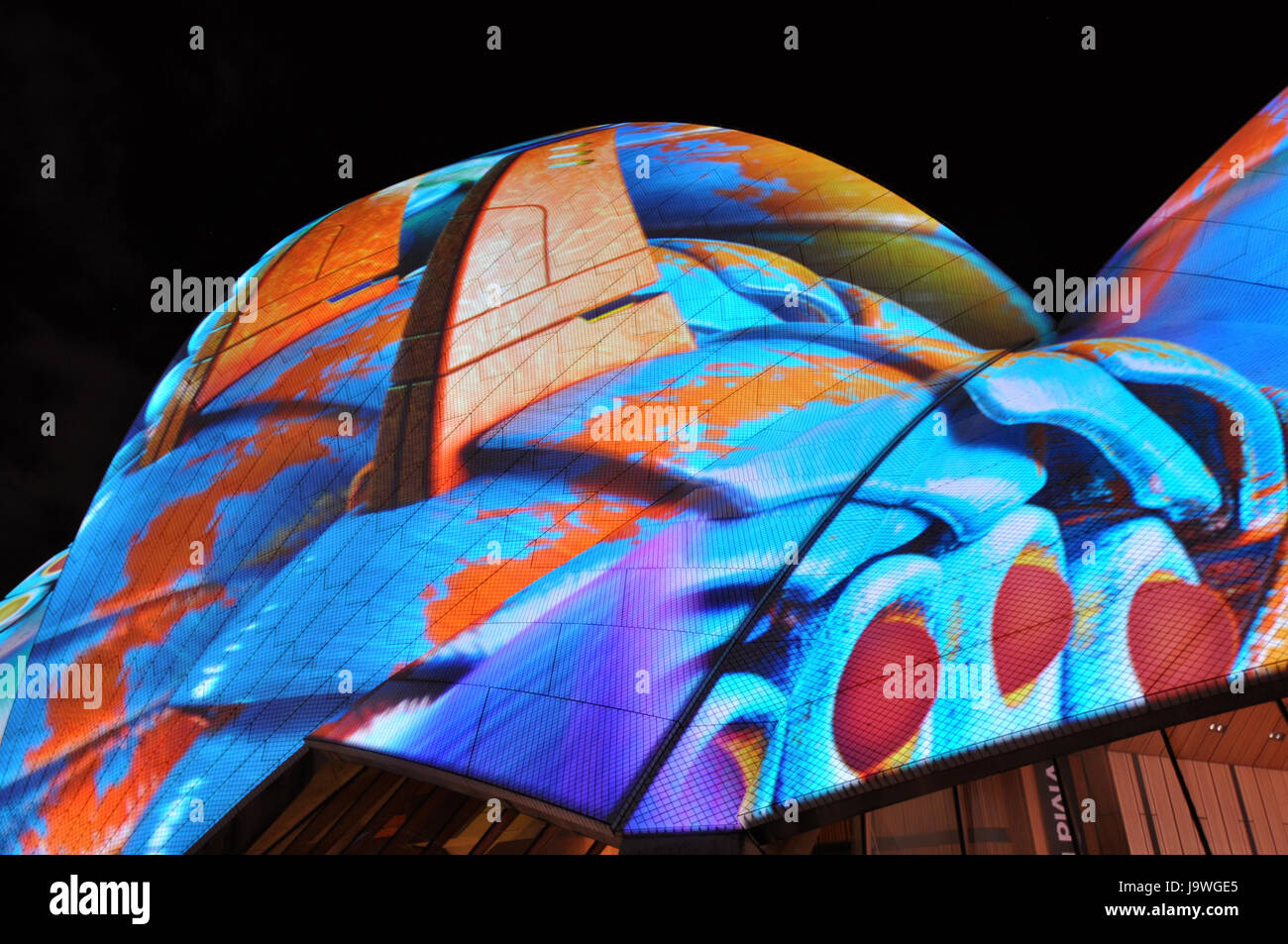 Sydney Opera House lights up at Vivid Light Festival 2017 Stock Photo ...