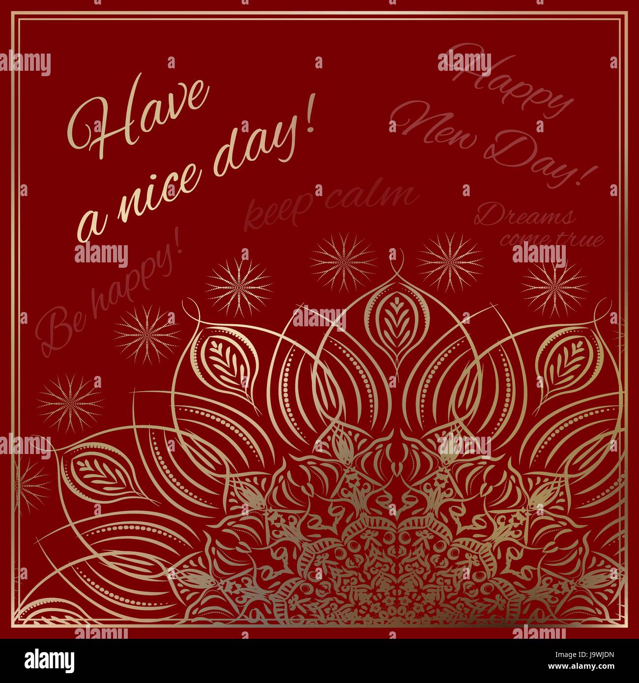 The template for the classic greeting cards with ornamental pattern for ...