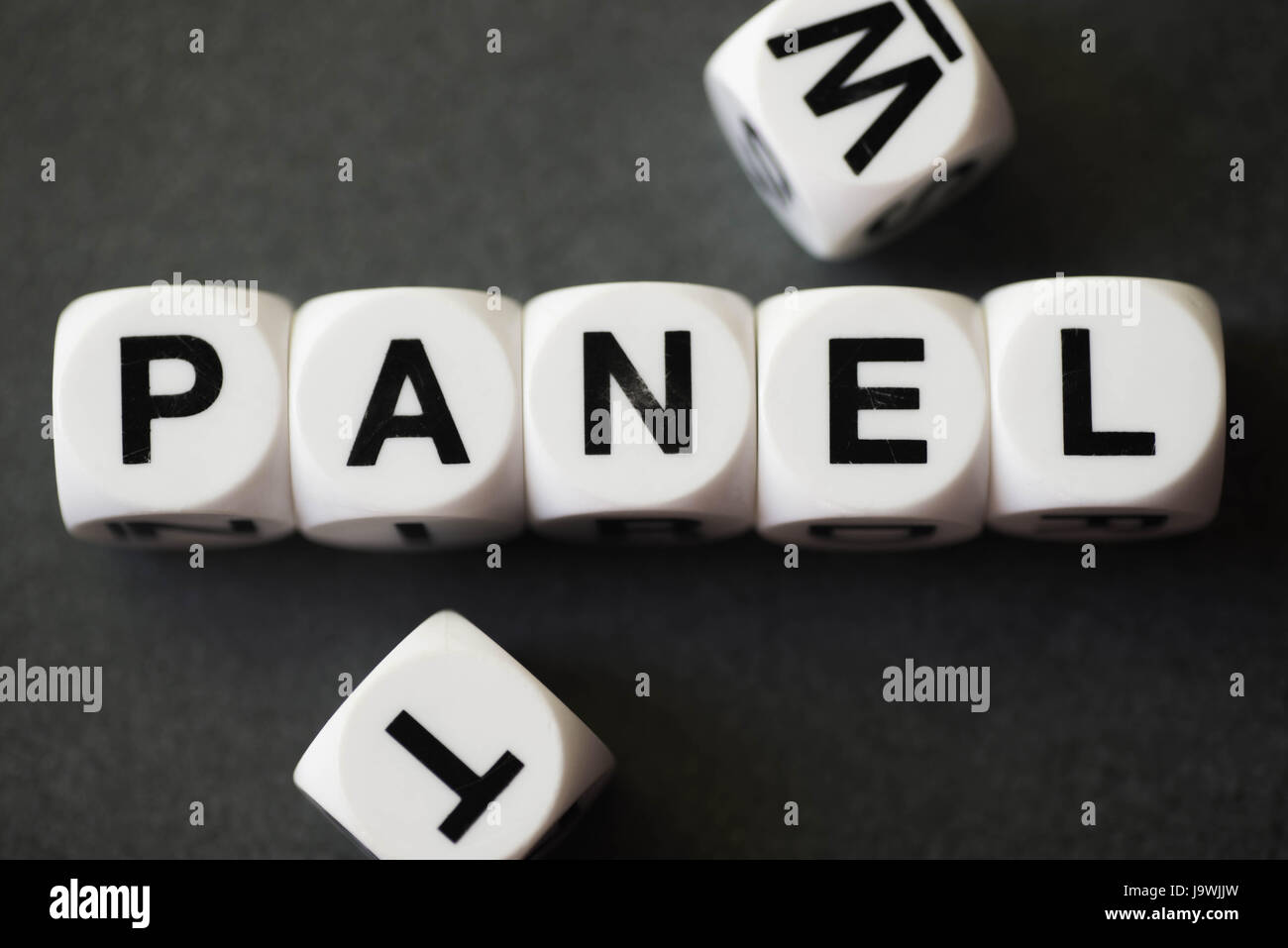 word panel on white toy cubes Stock Photo - Alamy