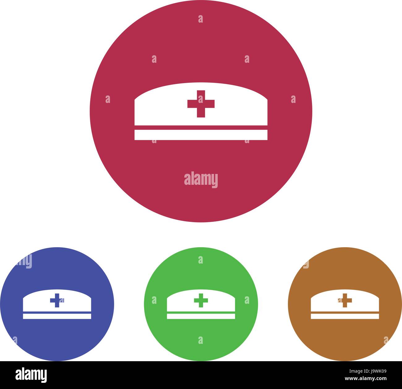 Vector nurse icon set in vector on white background Stock Vector Image ...