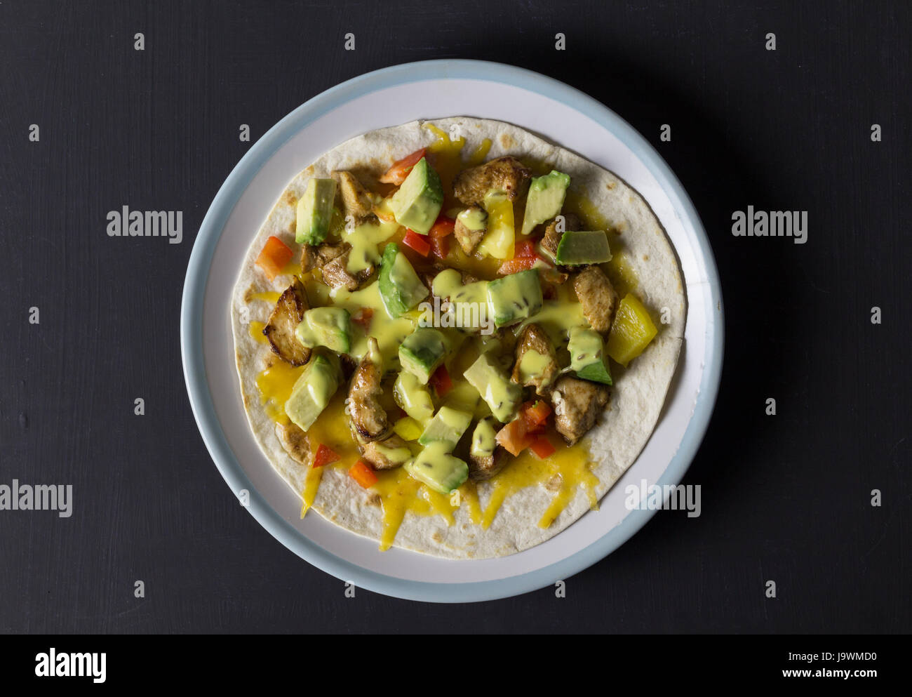 Chicken wrap top view hi-res stock photography and images - Alamy