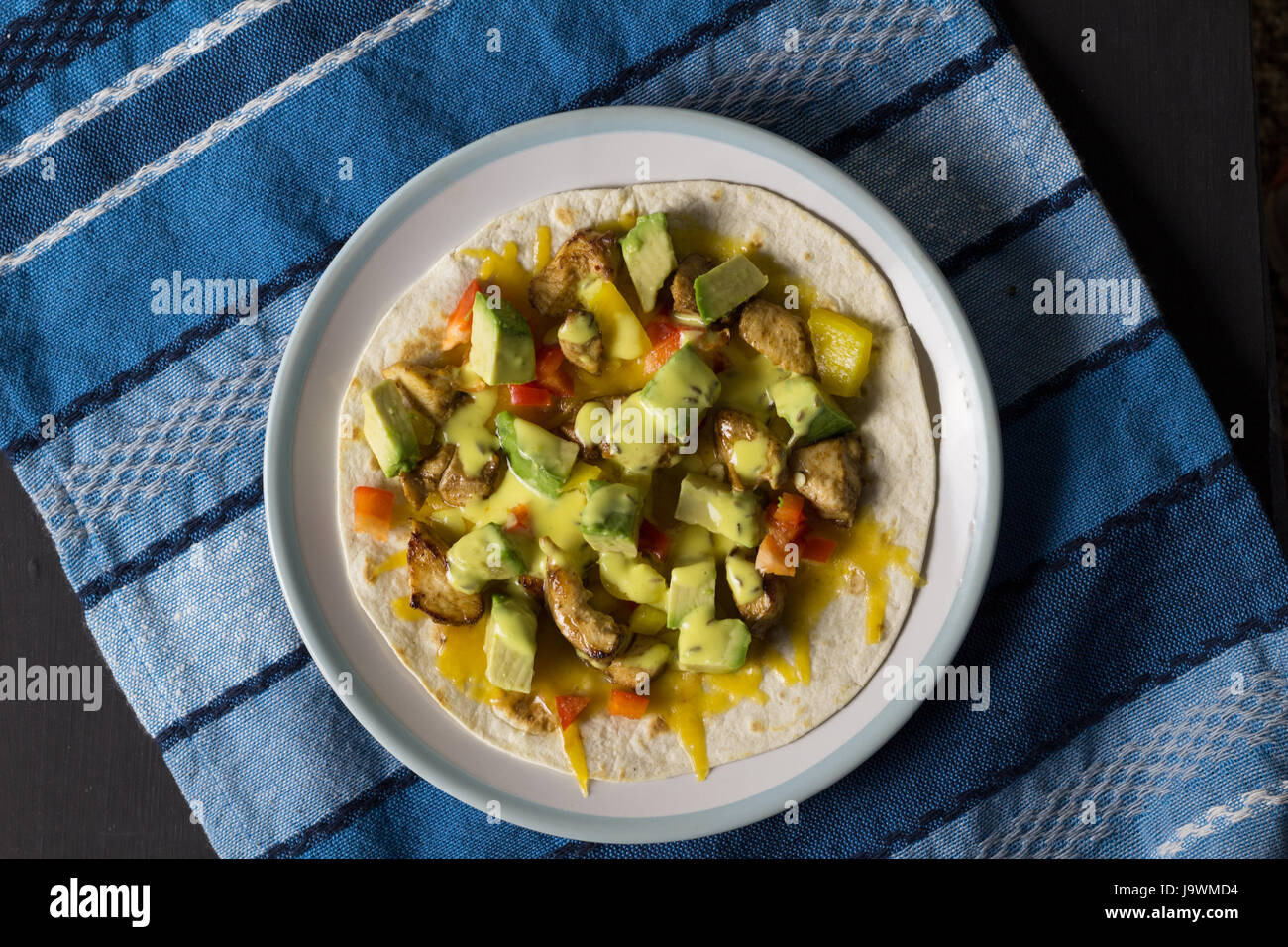 Chicken wrap top view hi-res stock photography and images - Alamy