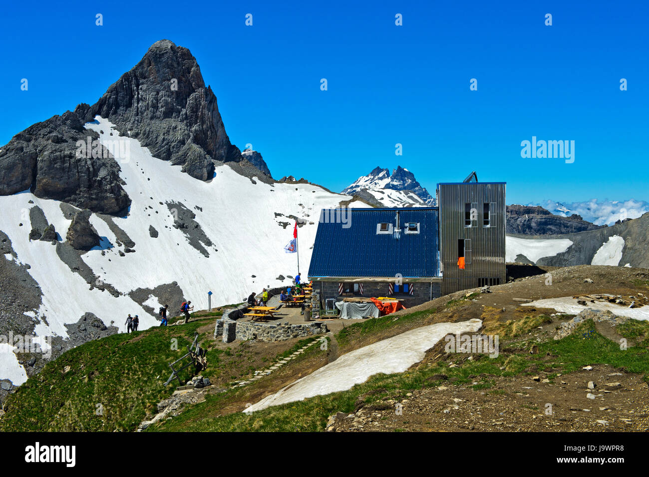 Rambert Hut, Cabane Rambert, Ovronnaz, Valais, Switzerland Stock Photo ...