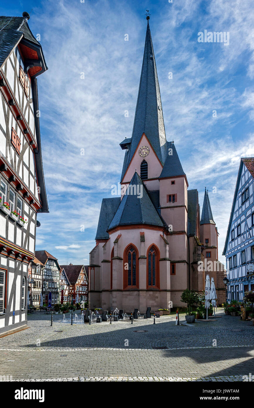 Gothic church Liebfrauenkirche, Schotten, Hesse, Germany Stock Photo ...