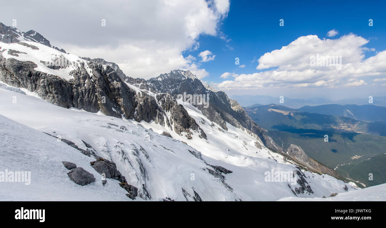 Landscape of Yulong Snow Mountain, it also known as Jade Dragon Snow ...