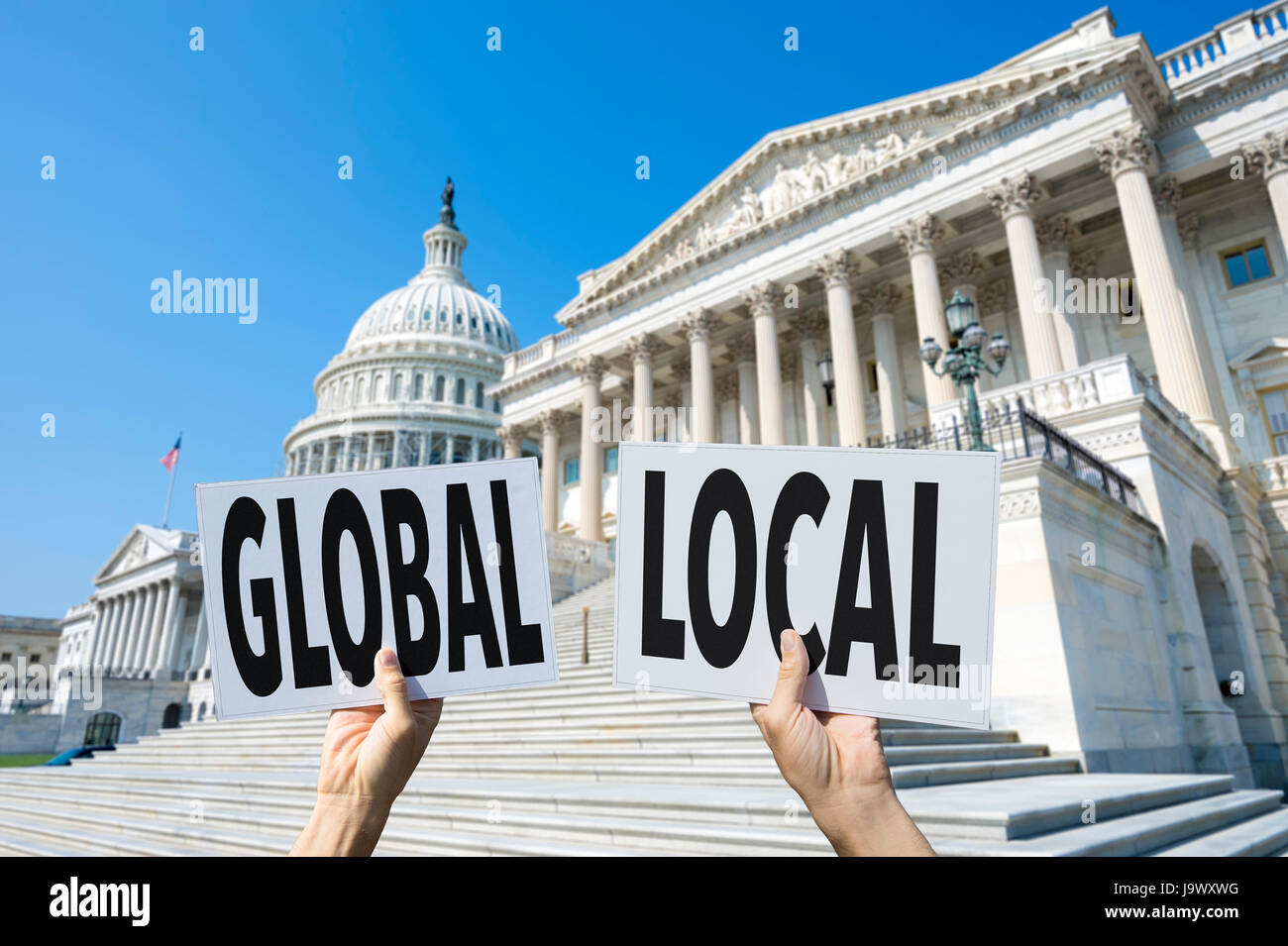 Protesters Holding Protest Signs High Resolution Stock Photography and ...