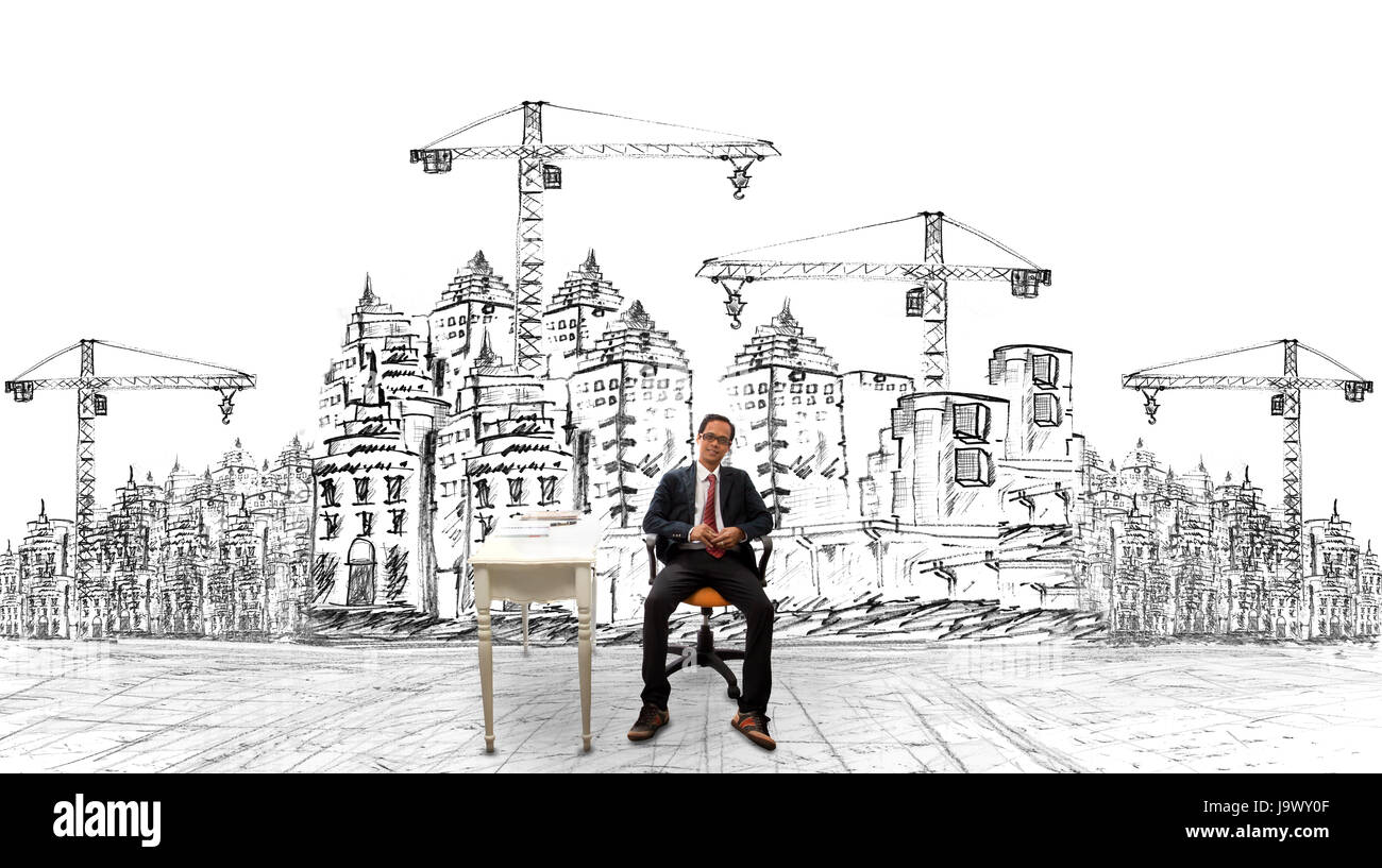 sketching of construction project Stock Photo - Alamy