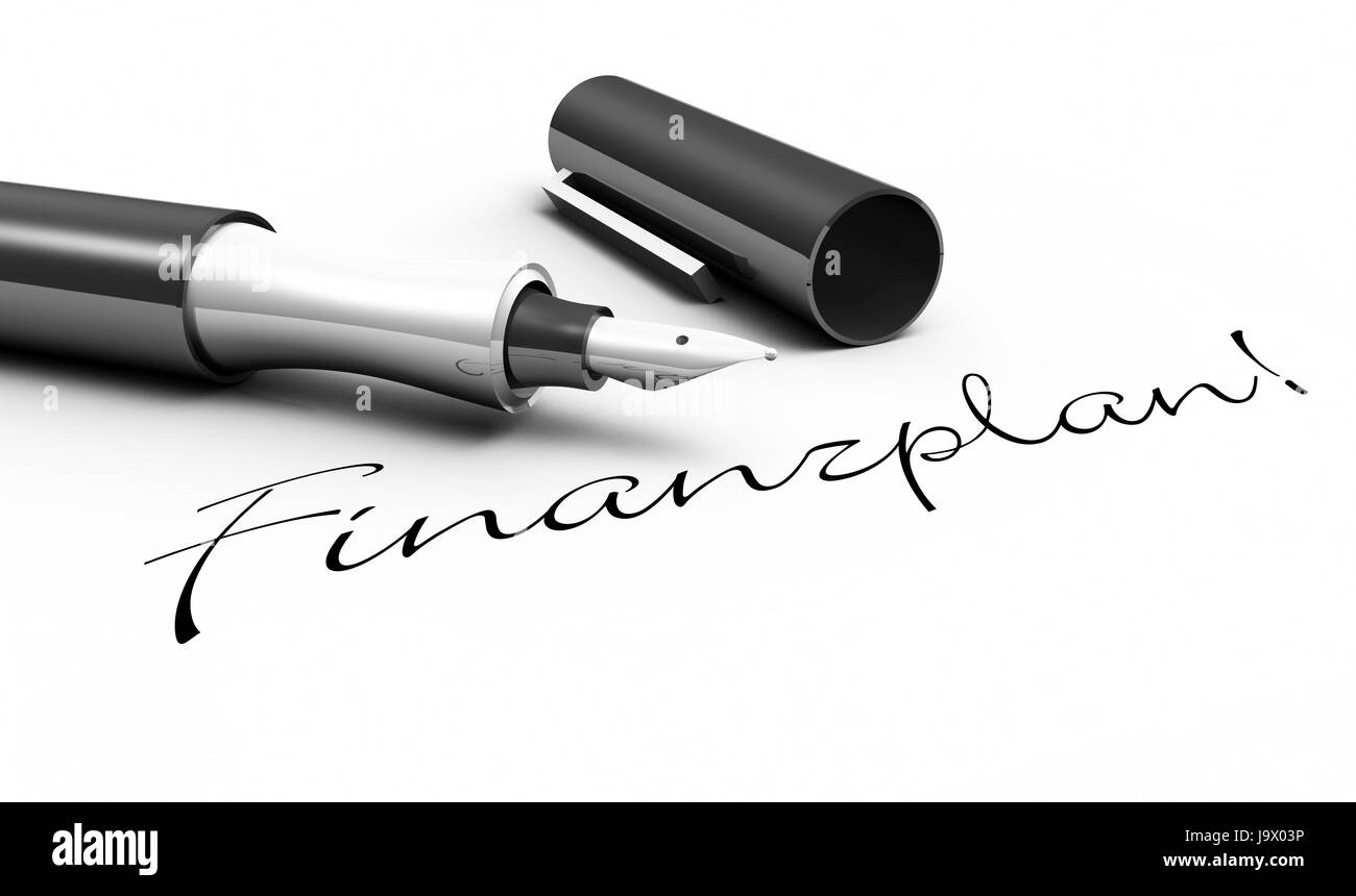 financial plan! - pen concept Stock Photo - Alamy