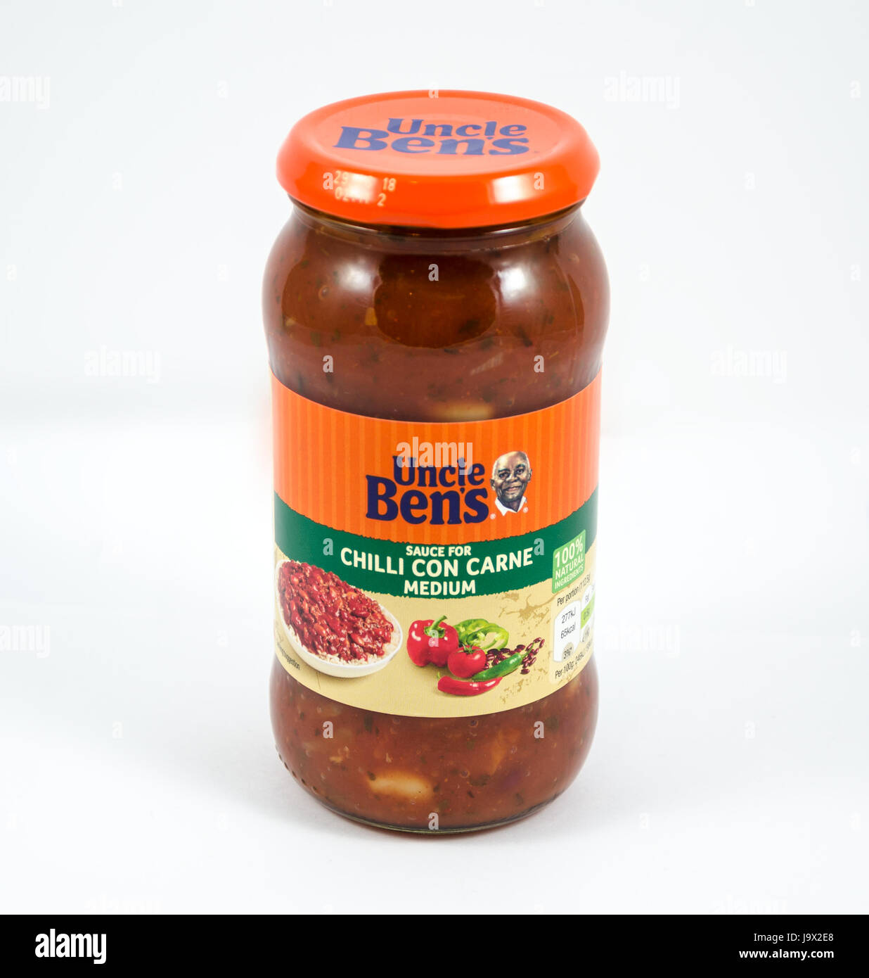 A jar of Uncle Ben's Chilli Con Carne cooking sauce Stock Photo - Alamy