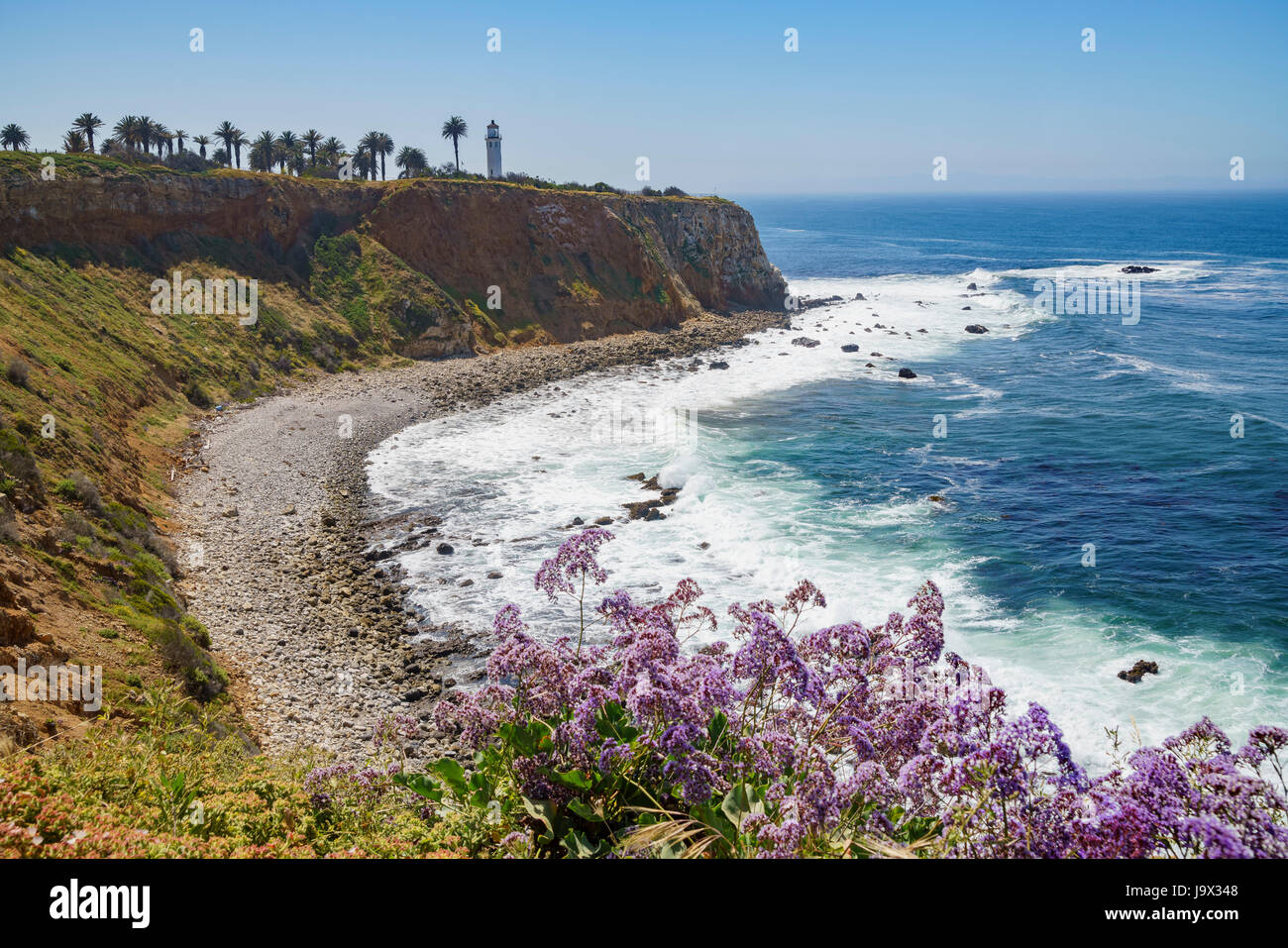 Beautiful afternoon landscape around Point Vicente Lighthouse ...