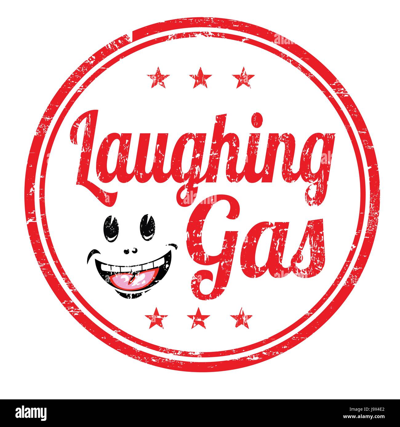 Laughing gas grunge rubber stamp on white background, vector ...