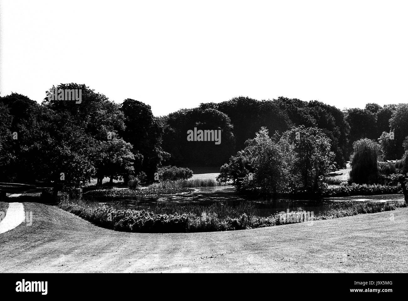 Park with a view Black and White Stock Photos & Images - Alamy