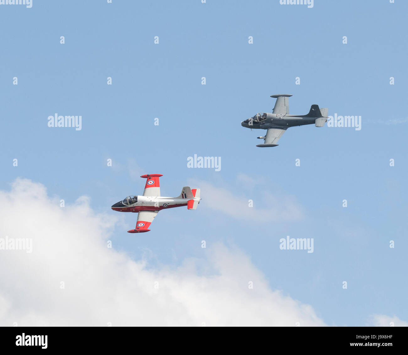 BAC Jet Provost trainer and Strikemaster light attack aircraft flying ...