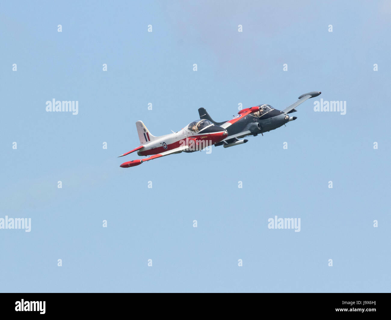 BAC Jet Provost trainer and Strikemaster light attack aircraft flying ...