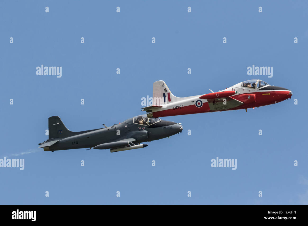 BAC Jet Provost trainer and Strikemaster light attack aircraft flying ...