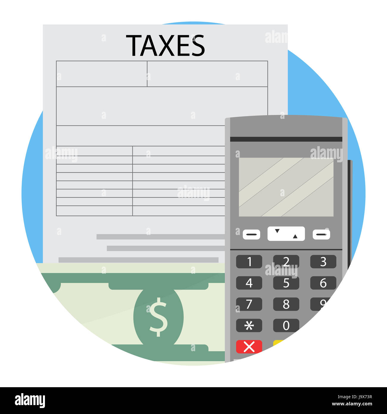 Payment of financial taxes icon. Financial services vector illustration ...