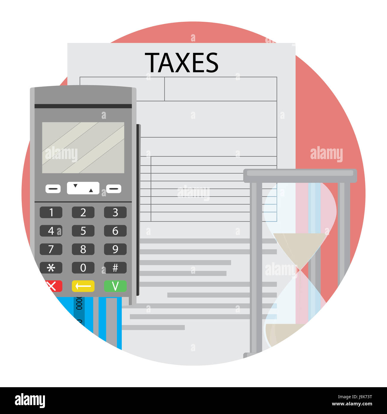 Icon time to pay taxes. Tax preparation sign icons. Vector illustration ...