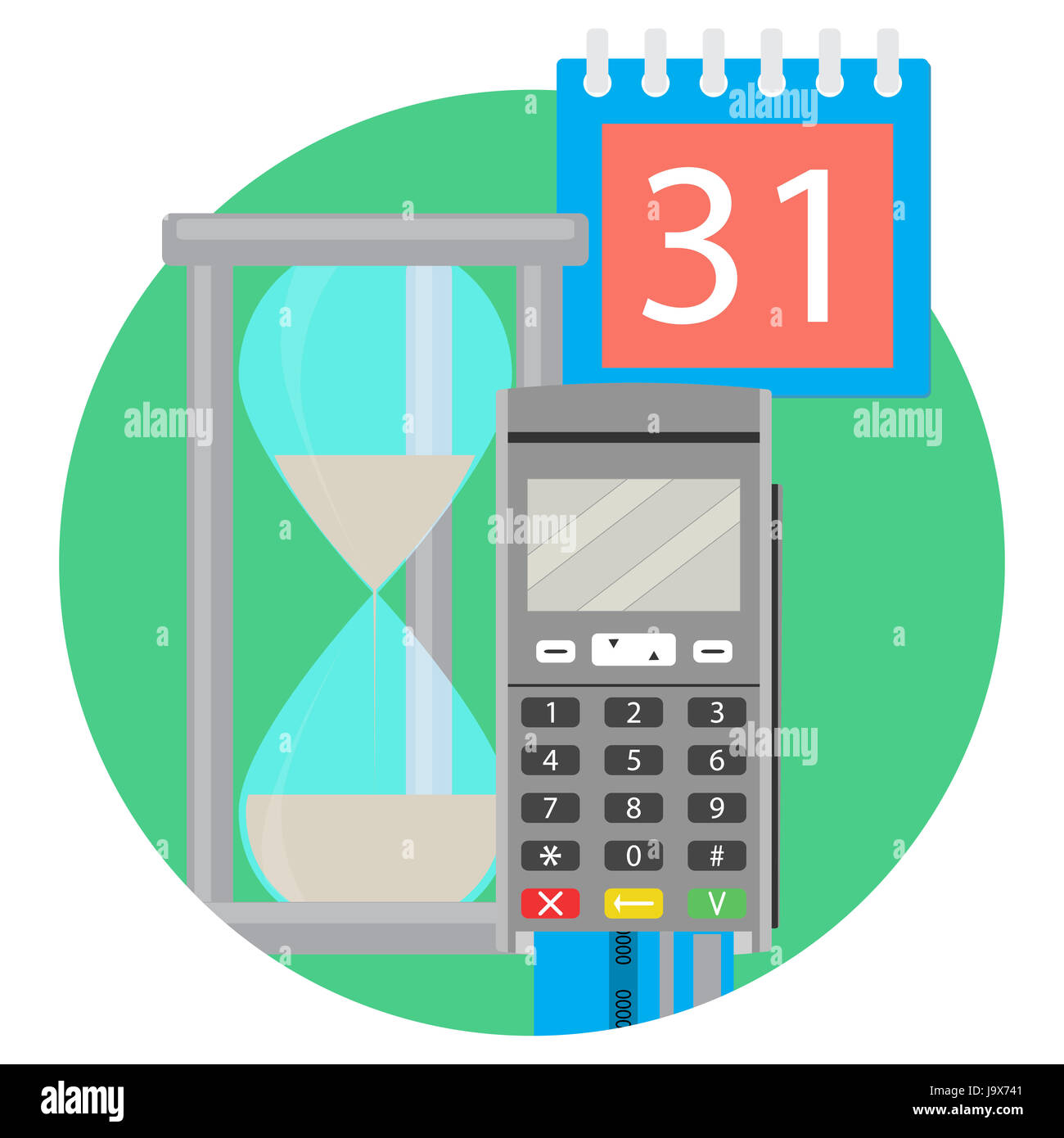 Month flat vector illustration hi-res stock photography and images - Alamy
