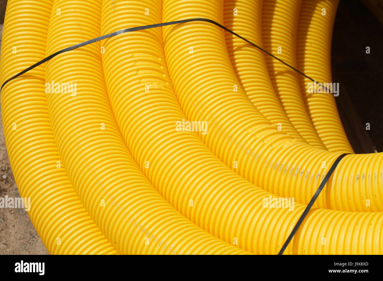 pipe plastic pipes on canal construction works Stock Photo - Alamy