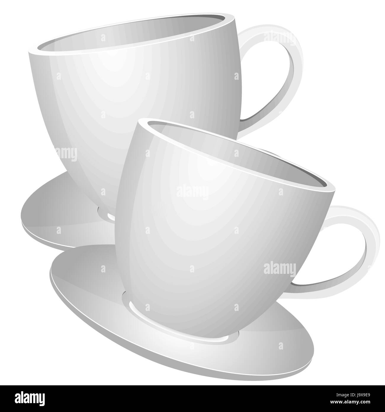 Three tea cups Stock Vector Images - Alamy