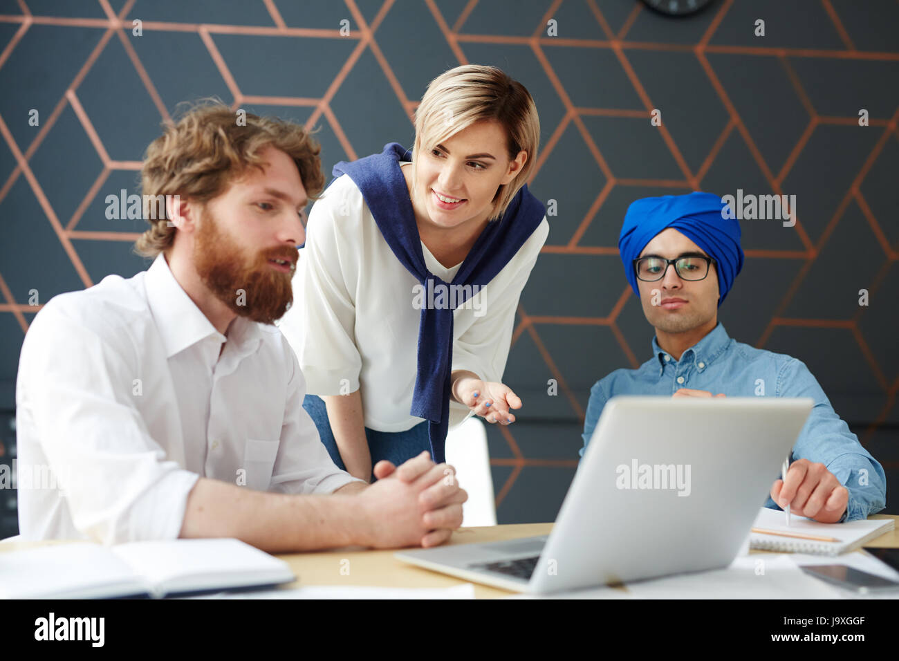 Woman presenting data in hi-res stock photography and images - Alamy