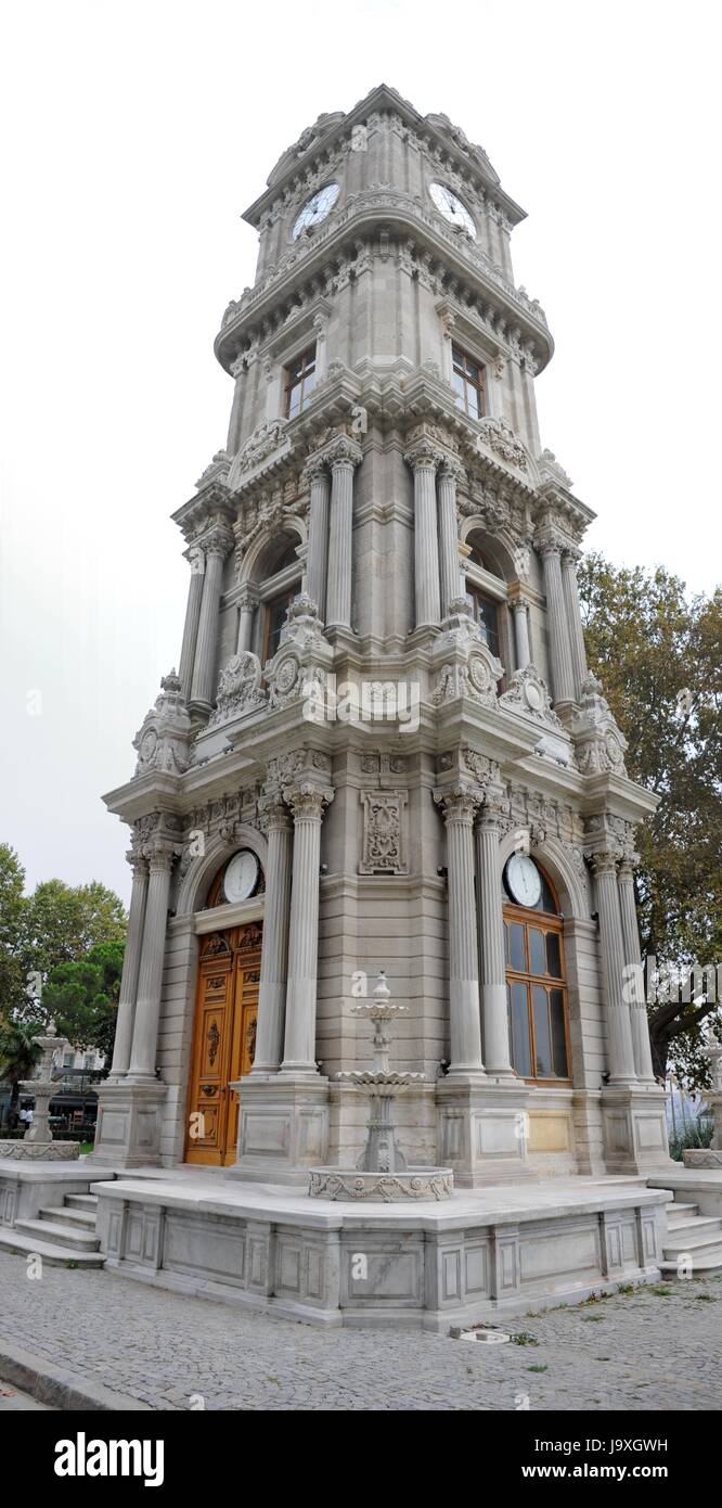 turkey, istanbul, clock-tower, bosphorus, ships, sailing boat, sailboat ...