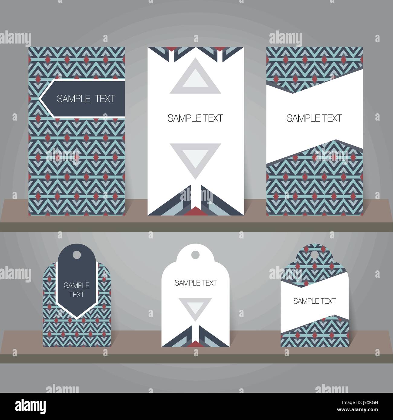 Set of abstract invitation and tags templates. Background for printed ...