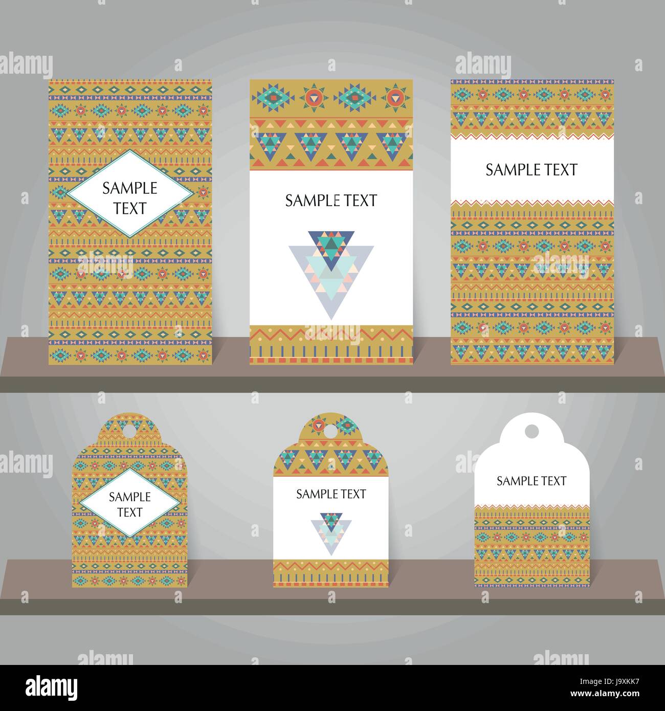 Set of abstract invitation and tags templates. Background for printed ...