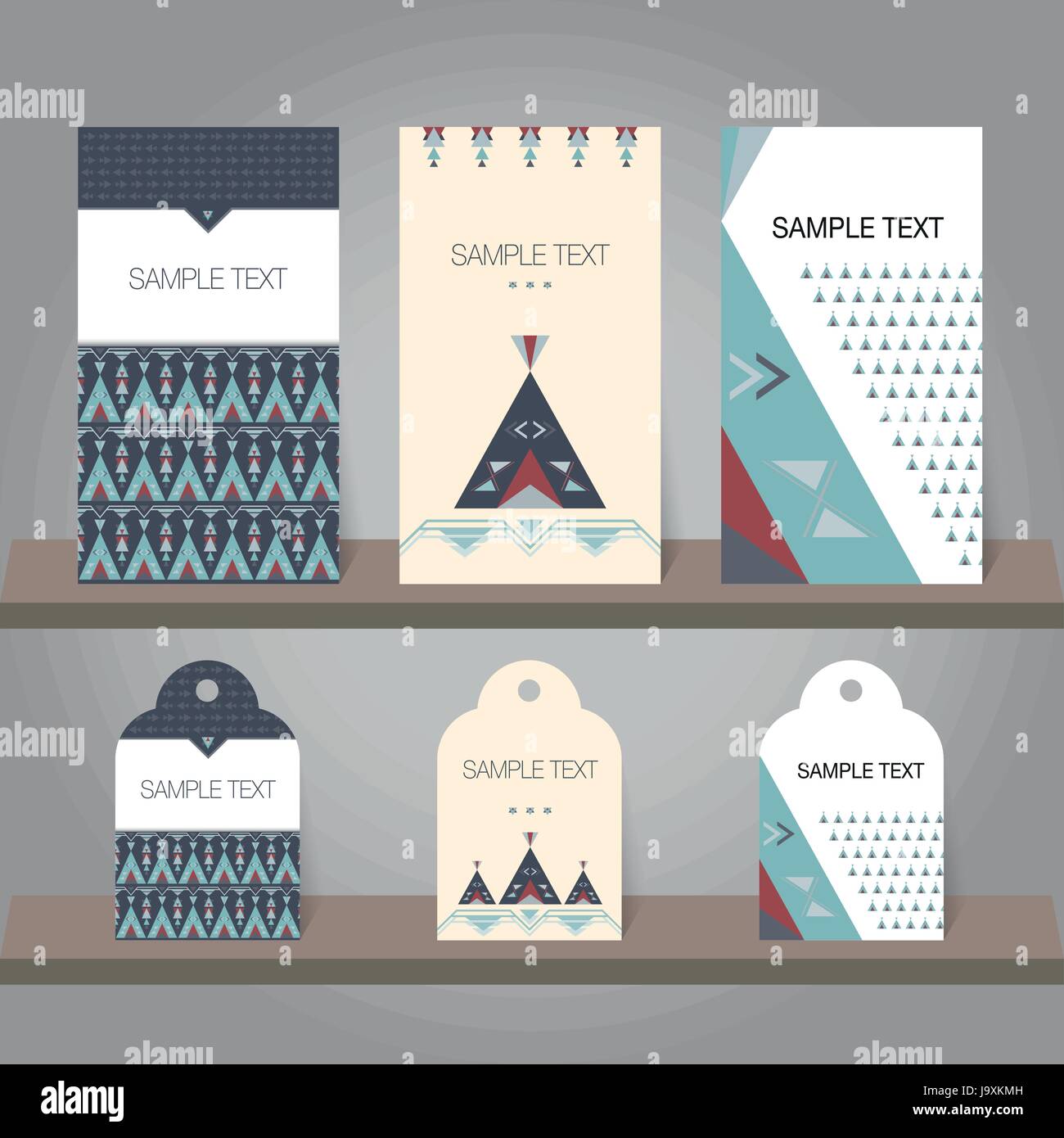 Set of abstract invitation and tags templates. Background for printed ...