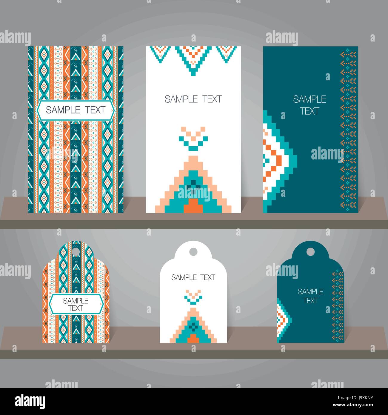 Set of abstract invitation and tags templates. Background for printed ...